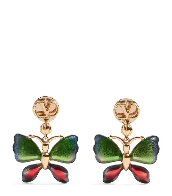 Valentino Garavani Butterfly Drop Earrings - Gold
