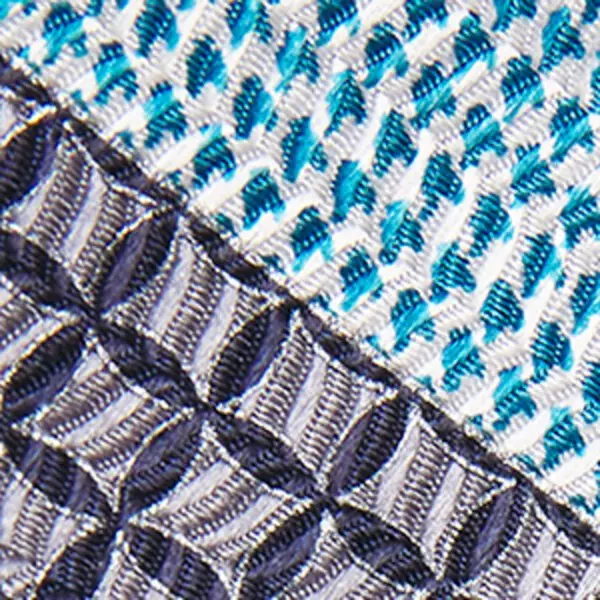 Brioni Silk Printed Pocket Square - Grey