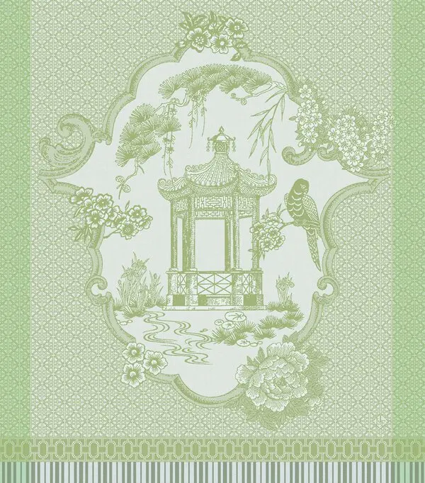 LE JACQUARD FRANÇAIS Cotton Promenade Impériale Tea Towel - Green