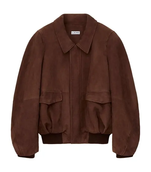 Loewe Leather-blend Bomber Jacket