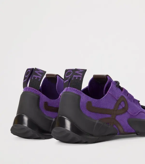 Loewe Grip Split Leather Sneakers - Purple