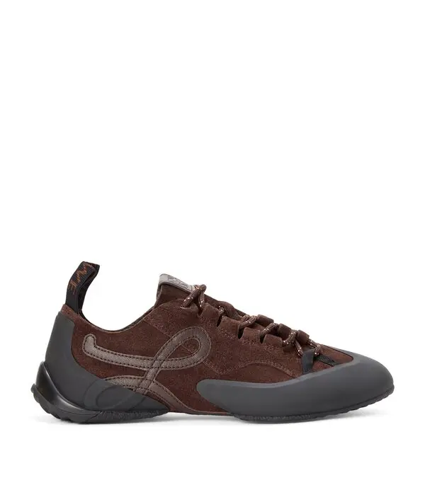 Loewe Split Leather Grip Sneakers - Brown
