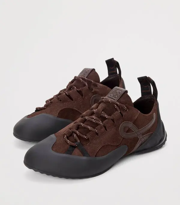 Loewe Split Leather Grip Sneakers - Brown
