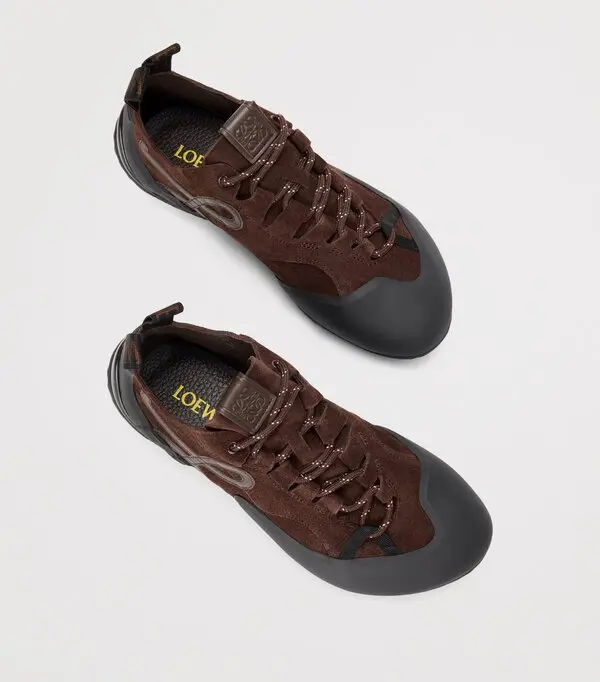 Loewe Split Leather Grip Sneakers - Brown