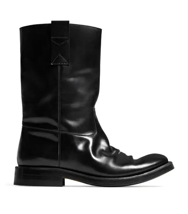 Bottega Veneta Leather Slip-on Mid-calf Boots