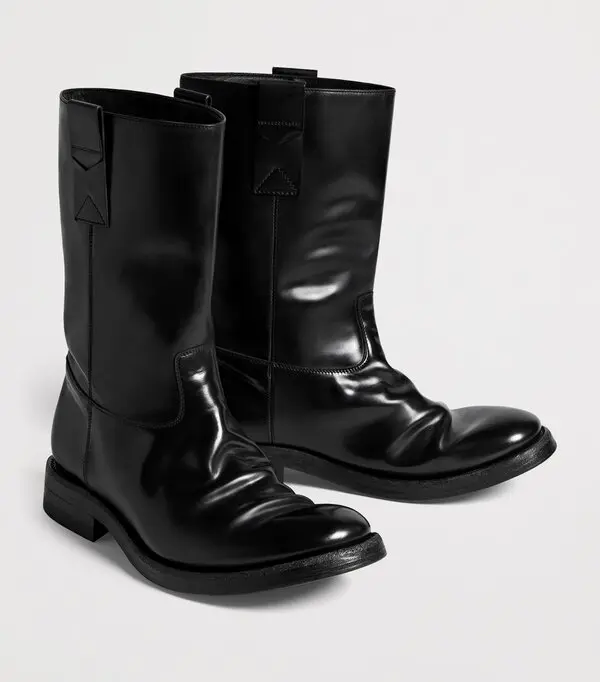 Bottega Veneta Leather Slip-on Mid-calf Boots