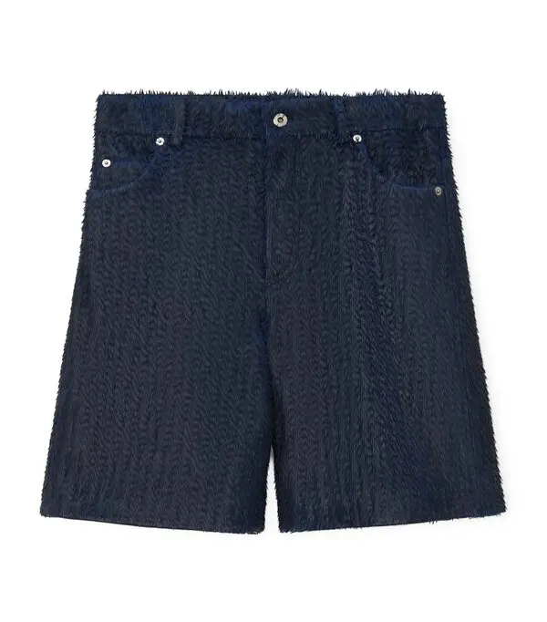 Loewe Leather Feather Bermuda Shorts