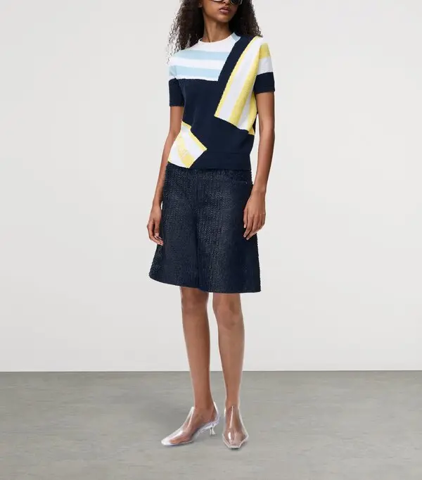 Loewe Leather Feather Bermuda Shorts