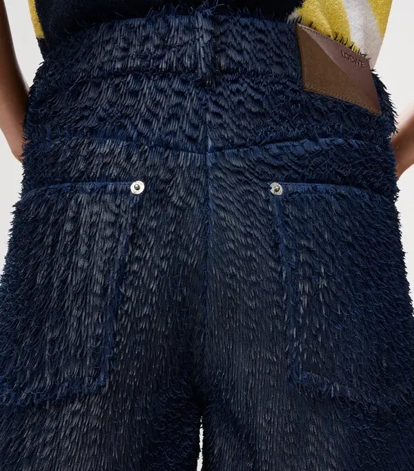 Loewe Leather Feather Bermuda Shorts