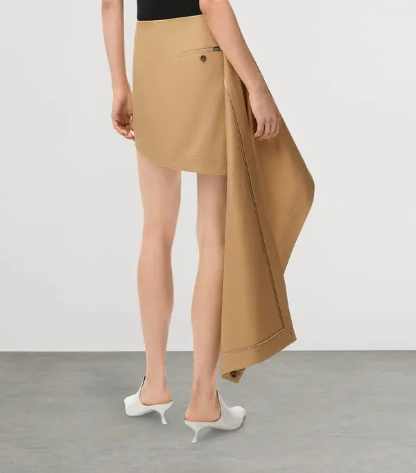 Loewe Cotton-blend Draped Mini Skirt