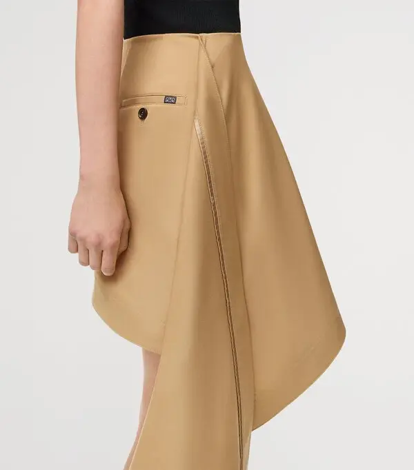 Loewe Cotton-blend Draped Mini Skirt