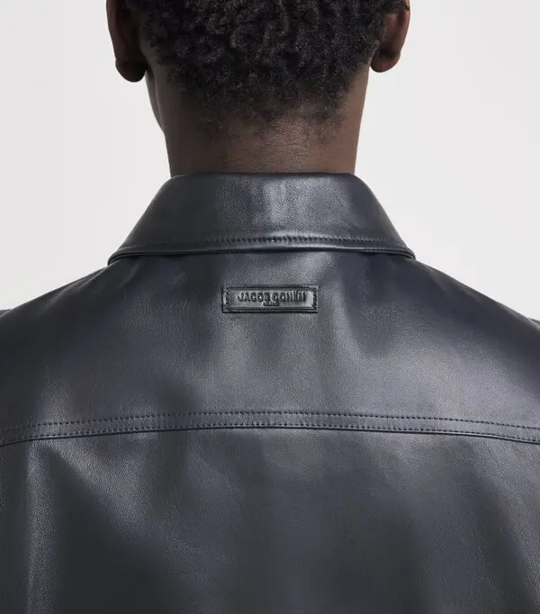 Jacob Cohen Leather Trucker Jacket