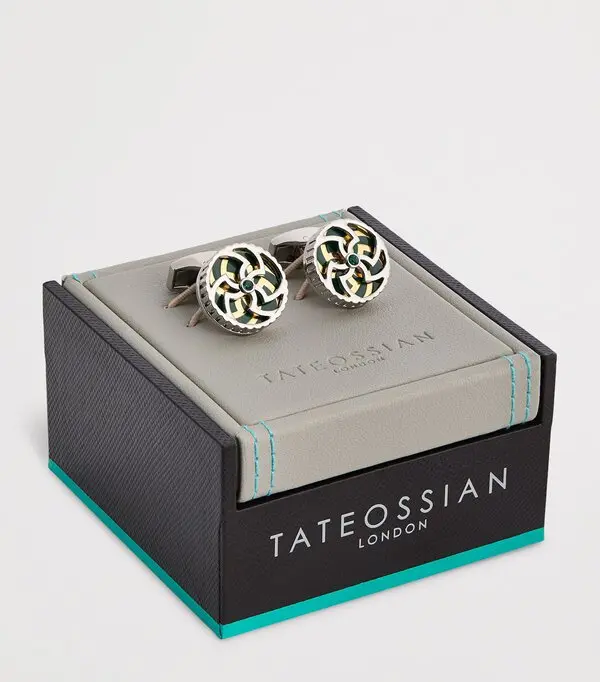 Tateossian Palladium-plated Trinity Cufflinks
