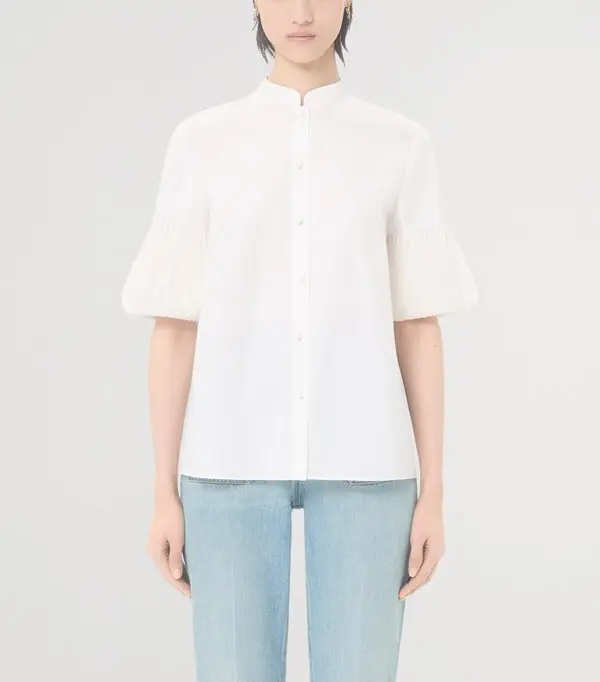 Valentino Garavani Cotton Organza-cuff Shirt