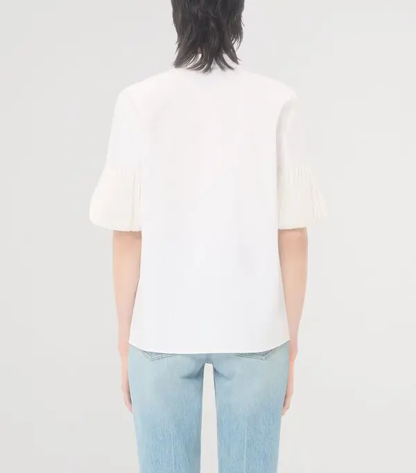 Valentino Garavani Cotton Organza-cuff Shirt