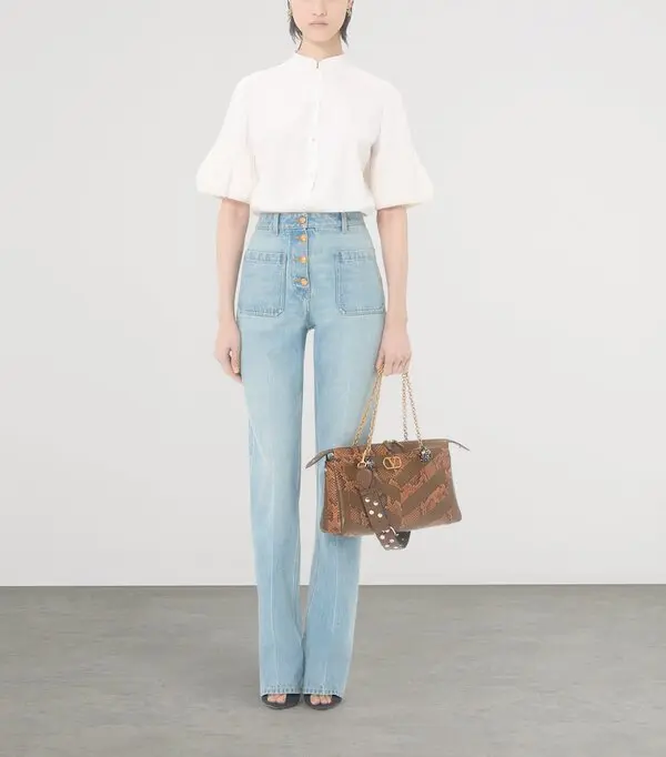 Valentino Garavani Cotton Organza-cuff Shirt