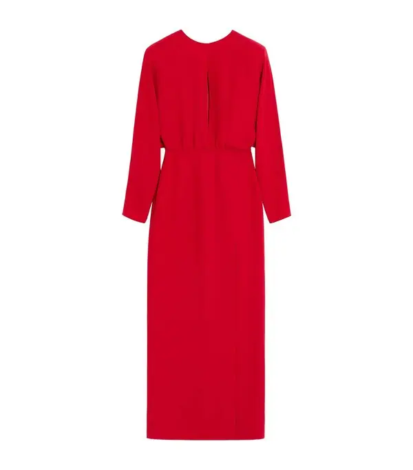 Valentino Garavani Silk Slit Midi Dress