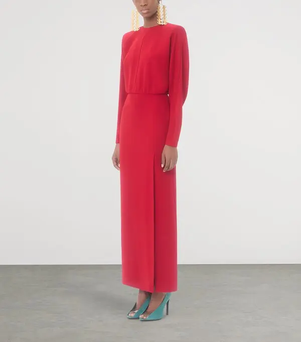Valentino Garavani Silk Slit Midi Dress