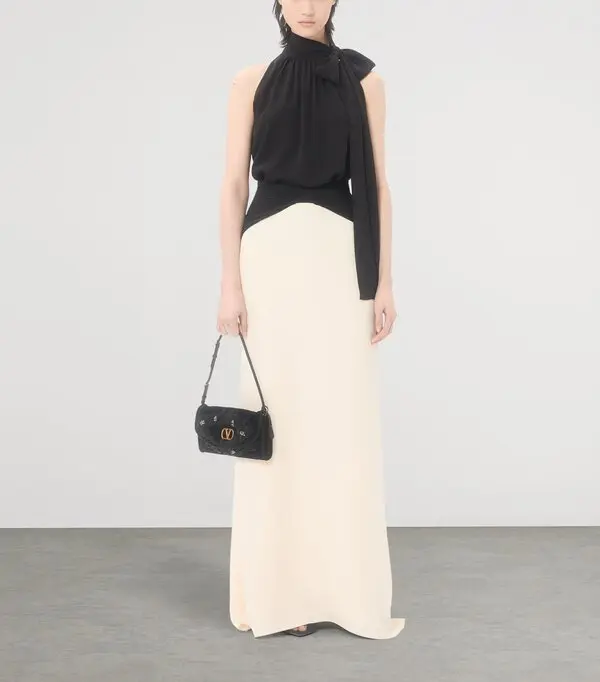 Valentino Garavani Silk Tie-neck Top
