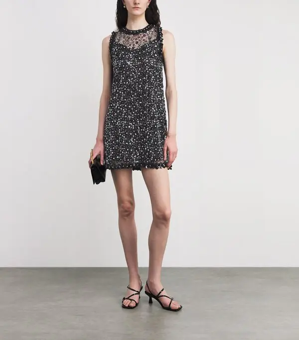 Maje Embellished Mini Sheath Dress