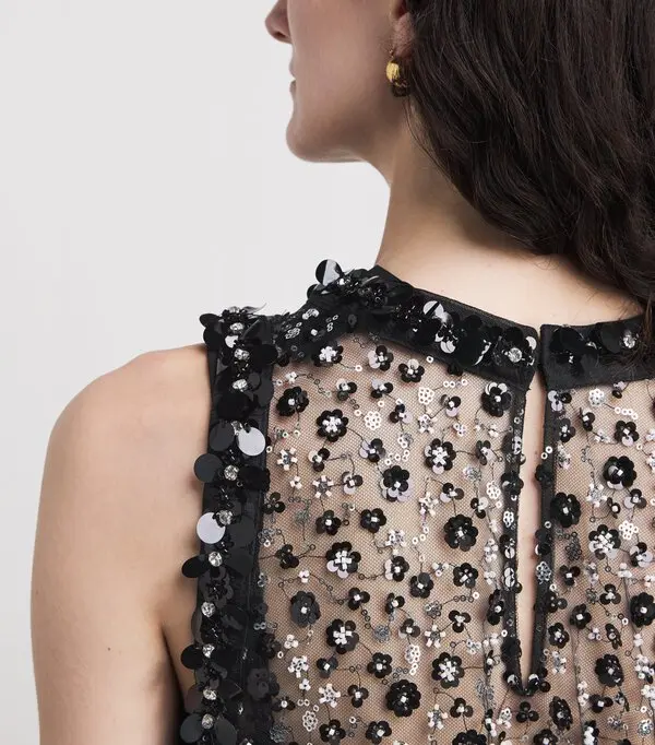 Maje Embellished Mini Sheath Dress