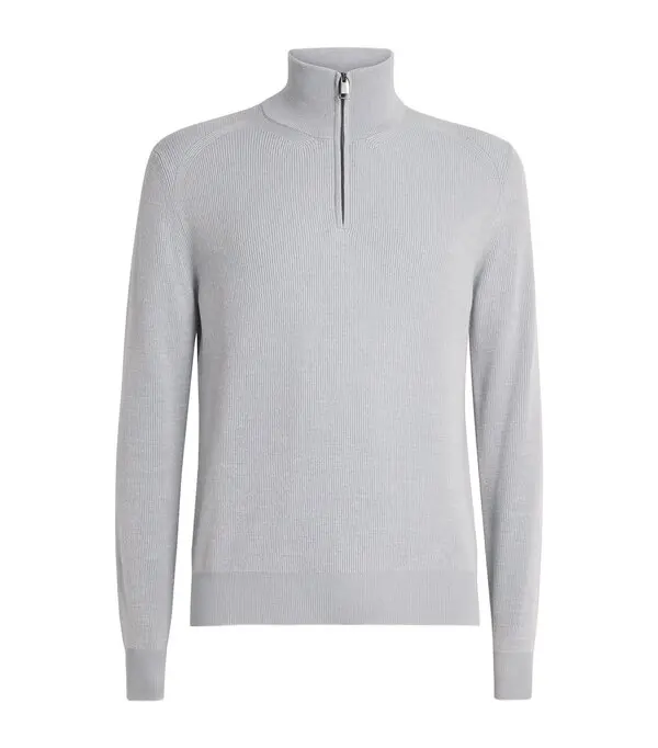 Brioni Cashmere-wool Half-zip Sweater