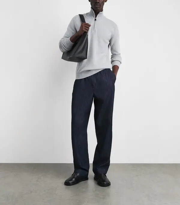 Brioni Cashmere-wool Half-zip Sweater