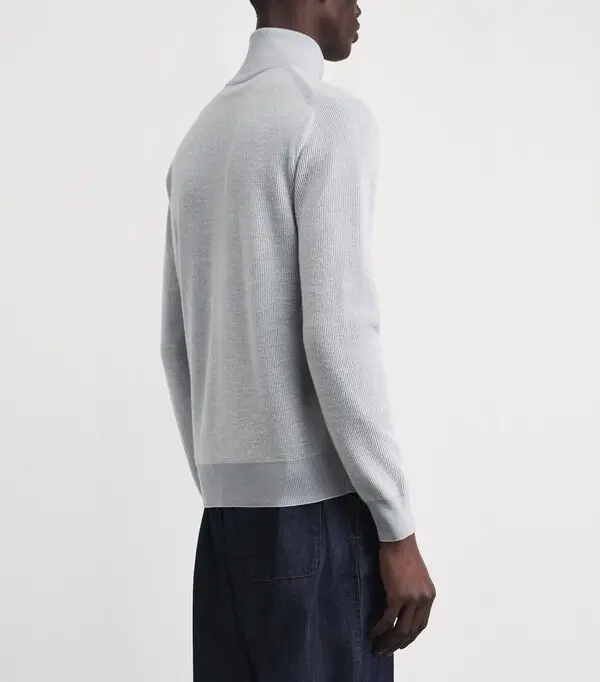 Brioni Cashmere-wool Half-zip Sweater