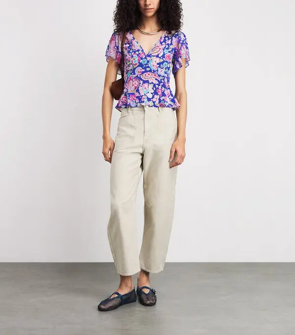 Rixo Silk Floral Lania Blouse