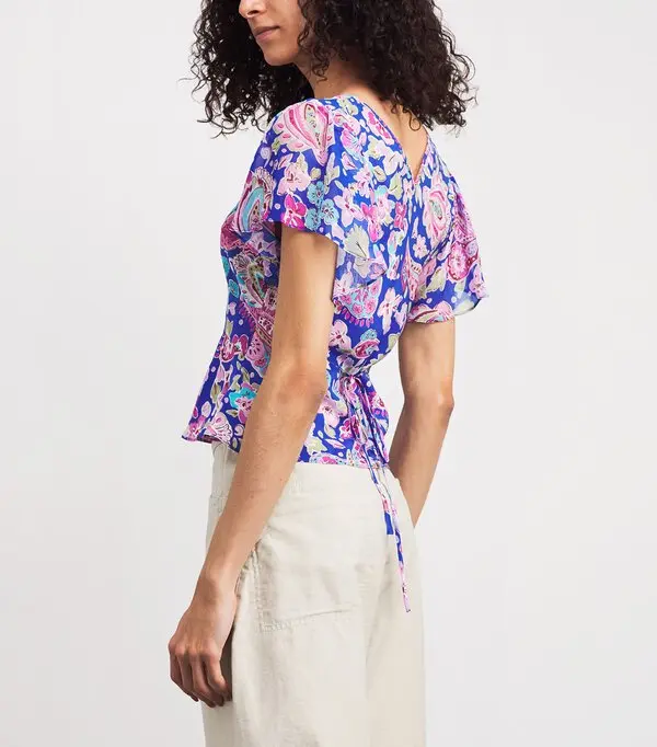 Rixo Silk Floral Lania Blouse
