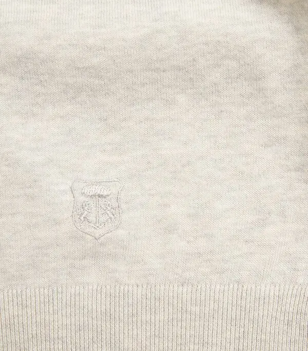 Corneliani Silk-cotton Short-sleeve Sweater - Grey