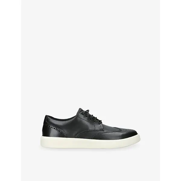Cole Haan Grand Crosscourt Daily Wingtip Leather Trainers - Black