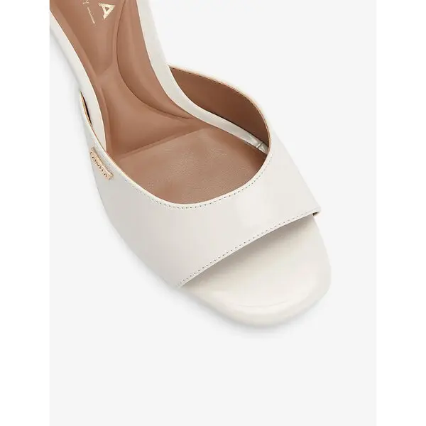 Carvela Isabella Heeled Faux-leather Mules - White