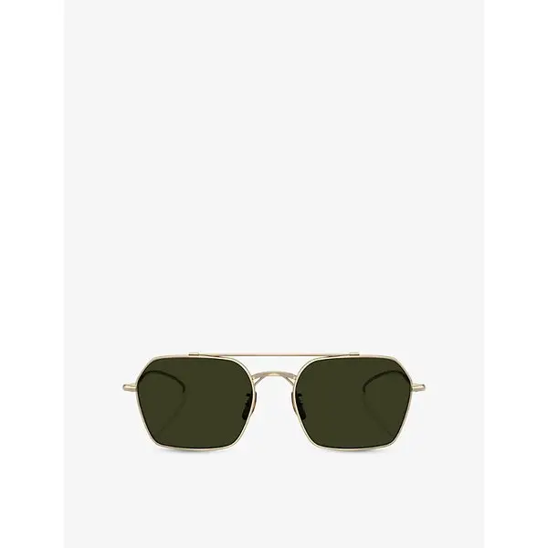 Oliver Spencer Ov1365st Square Sunglasses - Gold