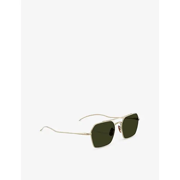 Oliver Spencer Ov1365st Square Sunglasses - Gold
