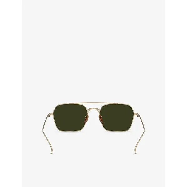 Oliver Spencer Ov1365st Square Sunglasses - Gold