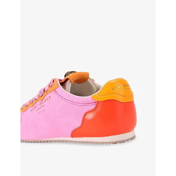 Kurt Geiger Islington Suede Trainers - Pink Comb