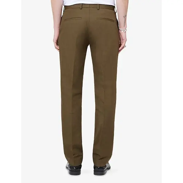 The Kooples Regular-fit Cotton And Linen-blend Trousers