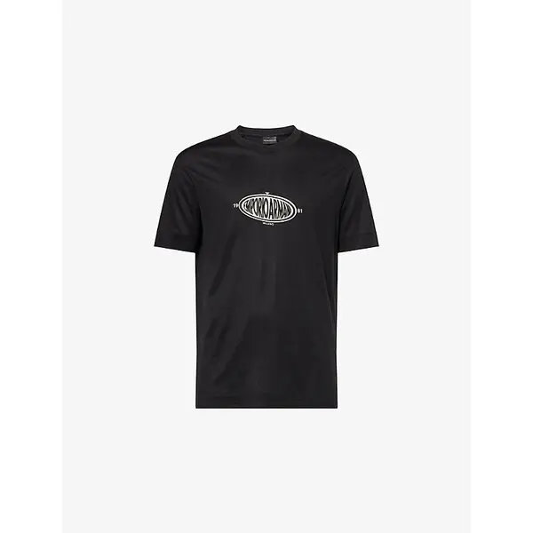 Emporio Armani Retro Logo Jersey T-shirt - Black Beauty