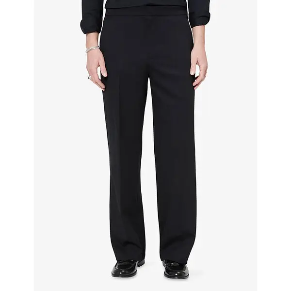 The Kooples Wide-leg Stretch Wool-blend Trousers