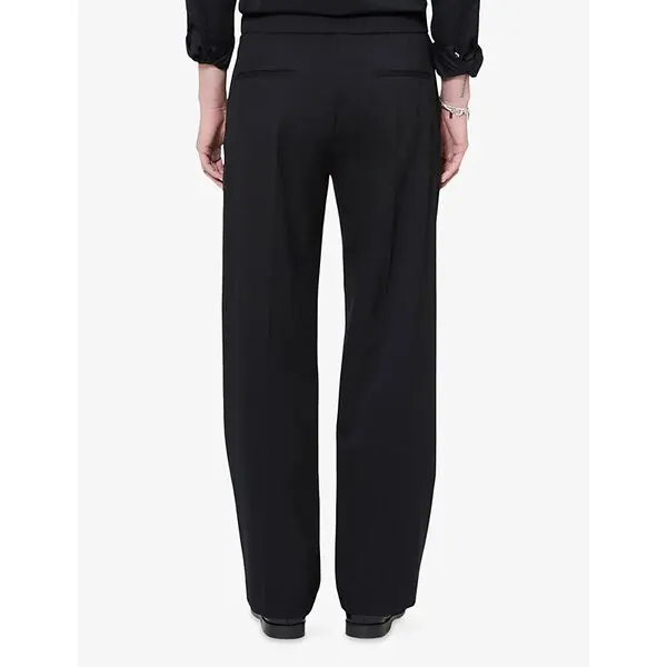 The Kooples Wide-leg Stretch Wool-blend Trousers
