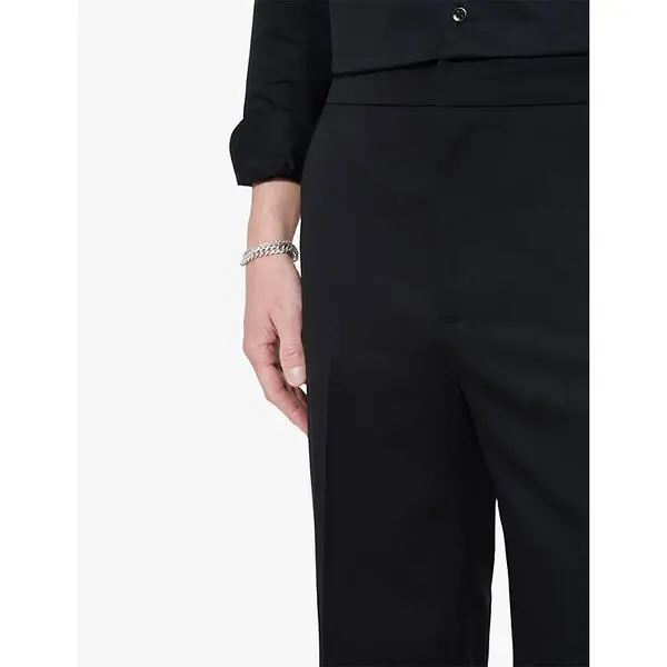 The Kooples Wide-leg Stretch Wool-blend Trousers