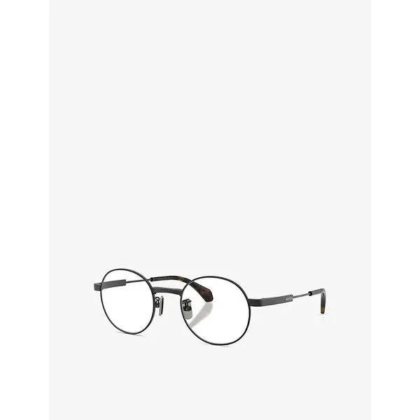 Moncler Round-frame Metal Optical Glasses - Black