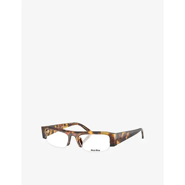 Miu Miu Rectangle-frame Acetate Optical Glasses