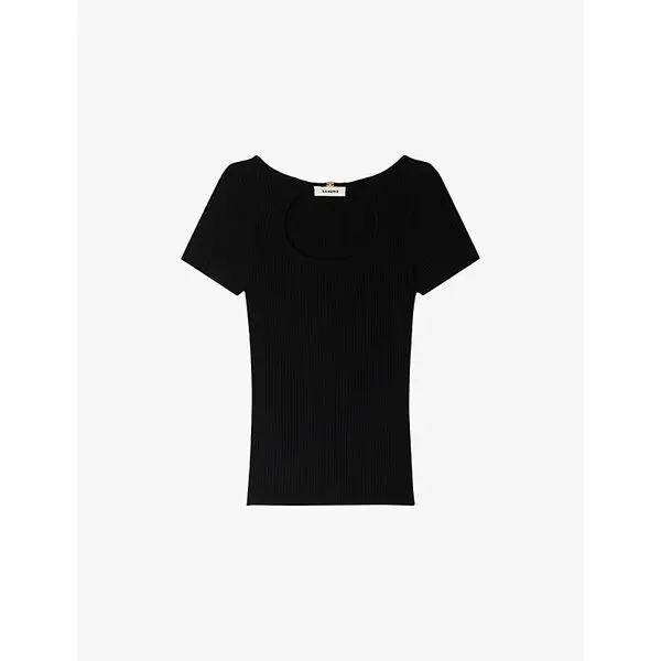 Sandro Openwork Knit Top