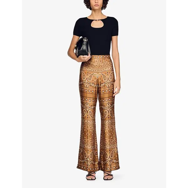 Sandro Openwork Knit Top