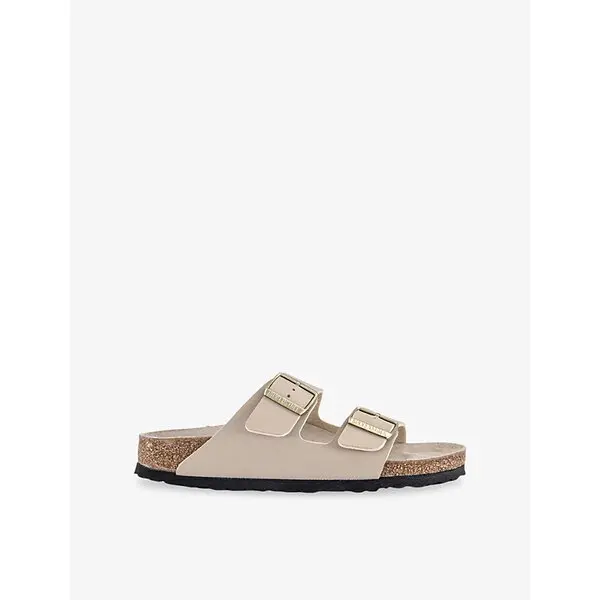 BIRKENSTOCK Arizona Two-strap Leather Sandals - Sandcastle Oyster Triple