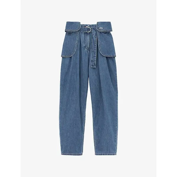 Loewe Side-flap Balloon-leg High-rise Jeans