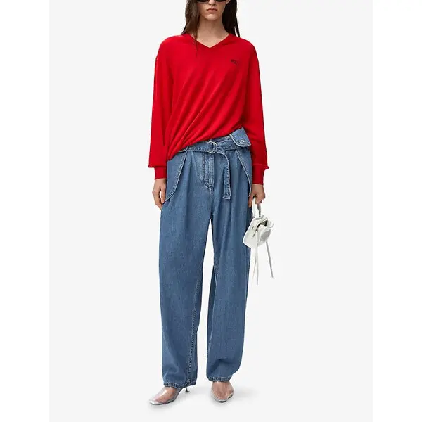 Loewe Side-flap Balloon-leg High-rise Jeans