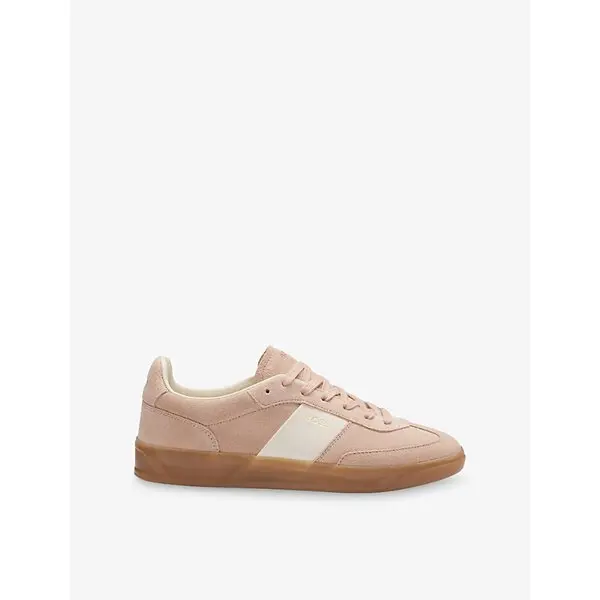 BOSS Branded Suede Trainers - Open Red